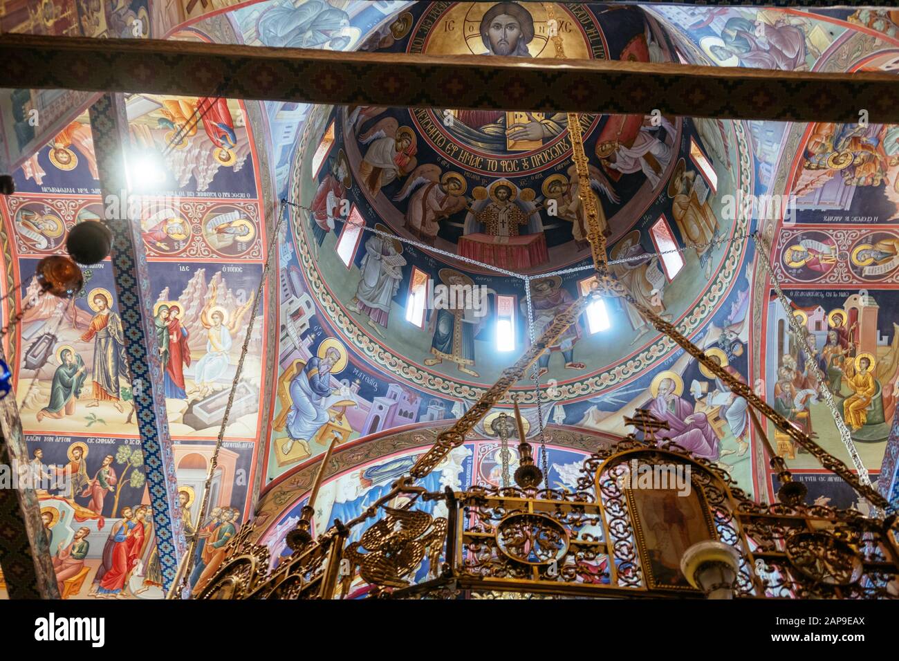 Meteora, Greece - Dec 19, 2019: Fresco in the Holy Monastery of ...
