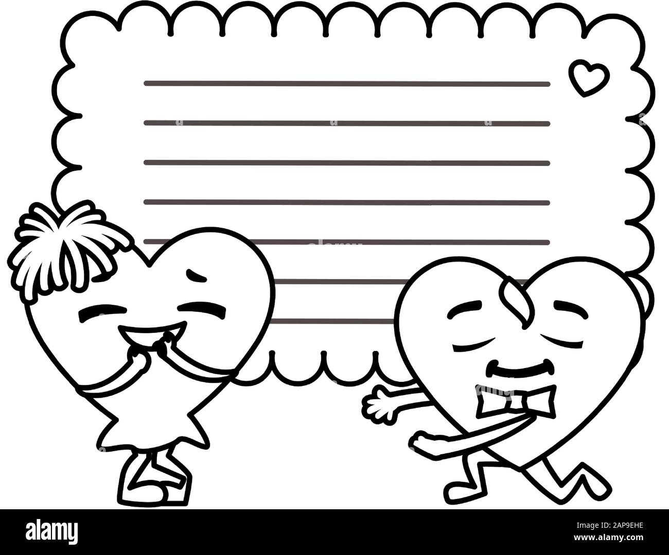 card valentines day with background sheet to write vector illustration ...