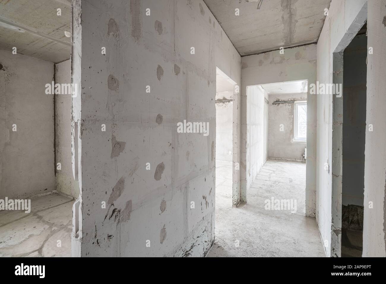 Empty interior for design, gray concrete wall. Empty room. Space for ...