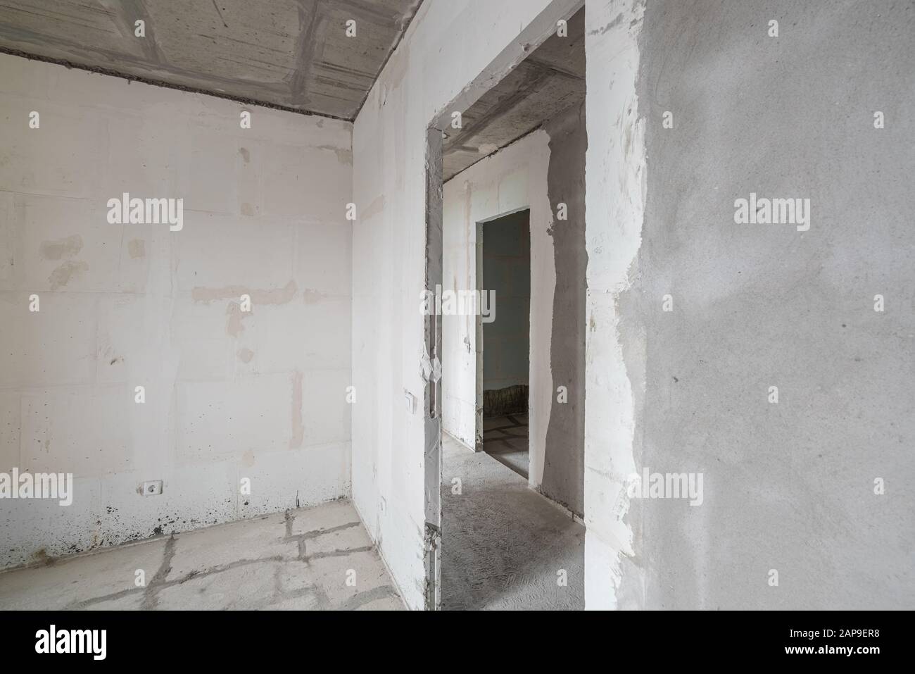 Empty interior for design, gray concrete wall. Empty room. Space for ...