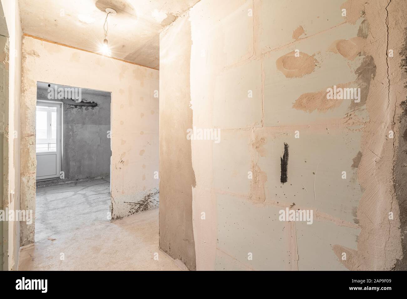 Empty interior for design, gray concrete wall. Empty room. Space for ...