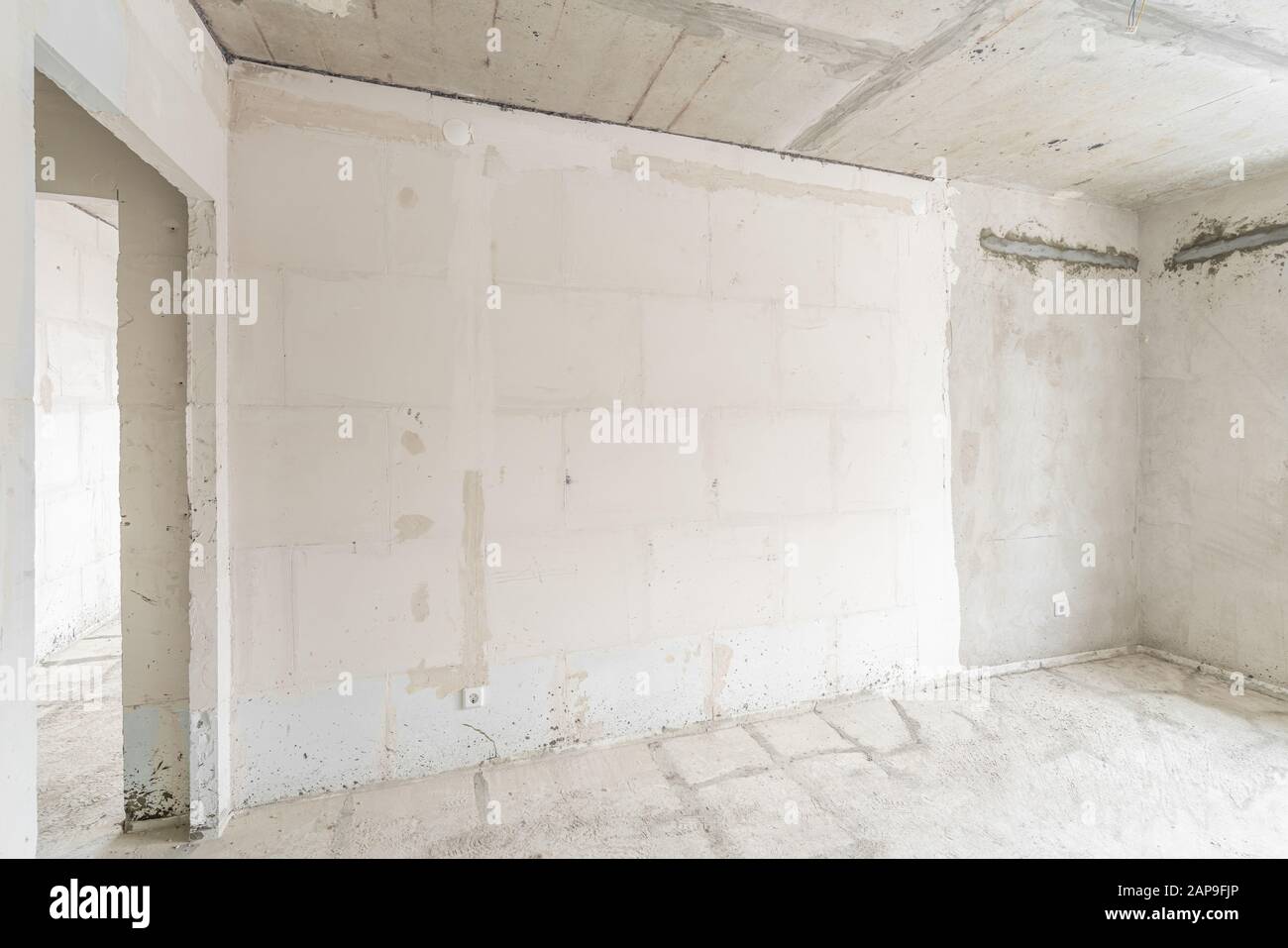 Empty interior for design, gray concrete wall. Empty room. Space for ...