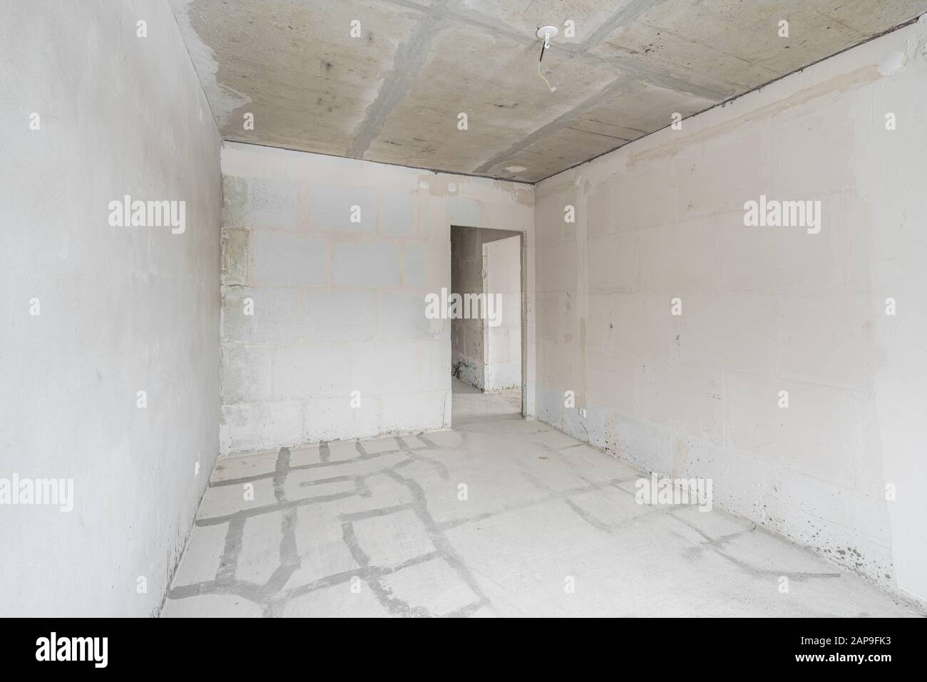 Empty interior for design, gray concrete wall. Empty room. Space for ...