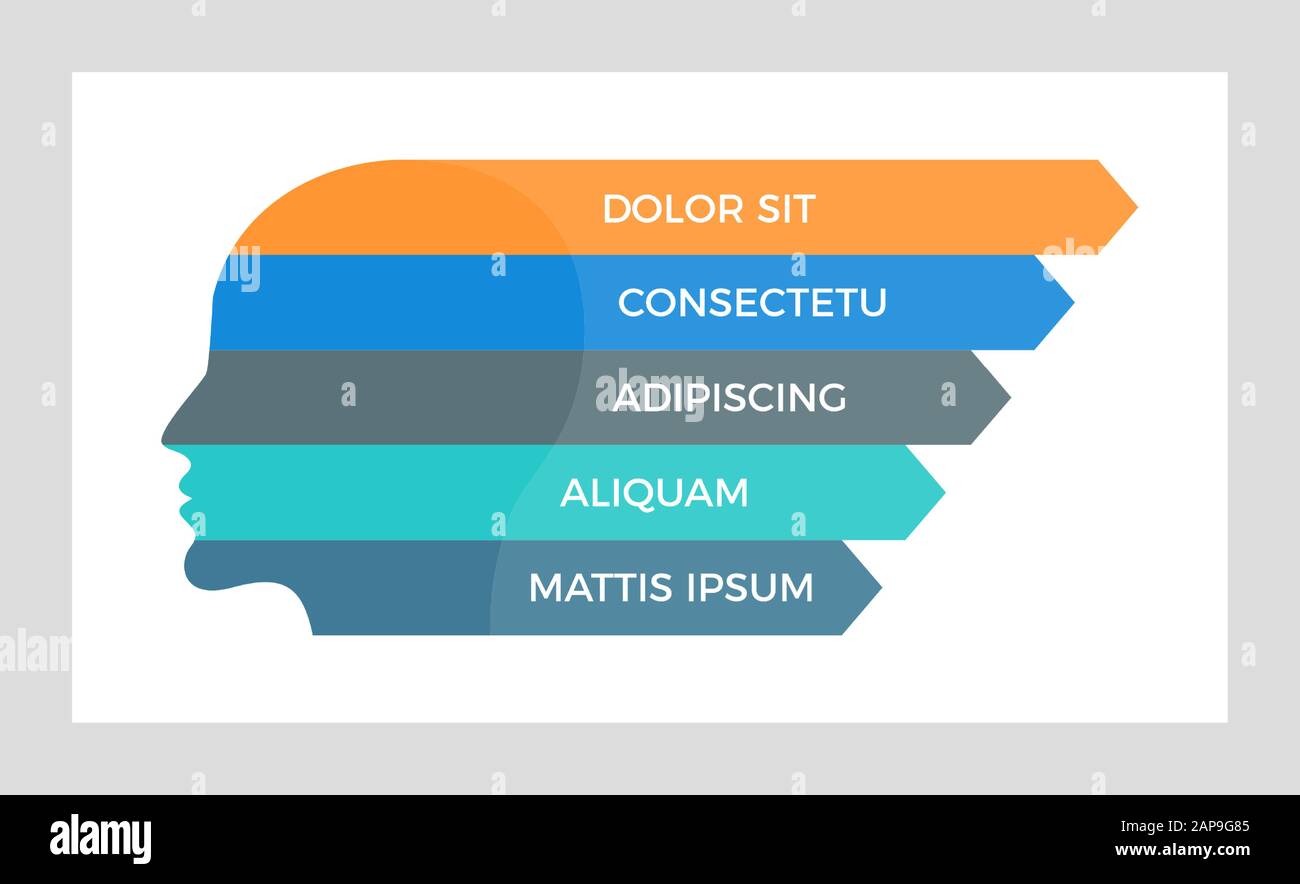 Set of orange and blue, black, turquoise elements for infographic ...