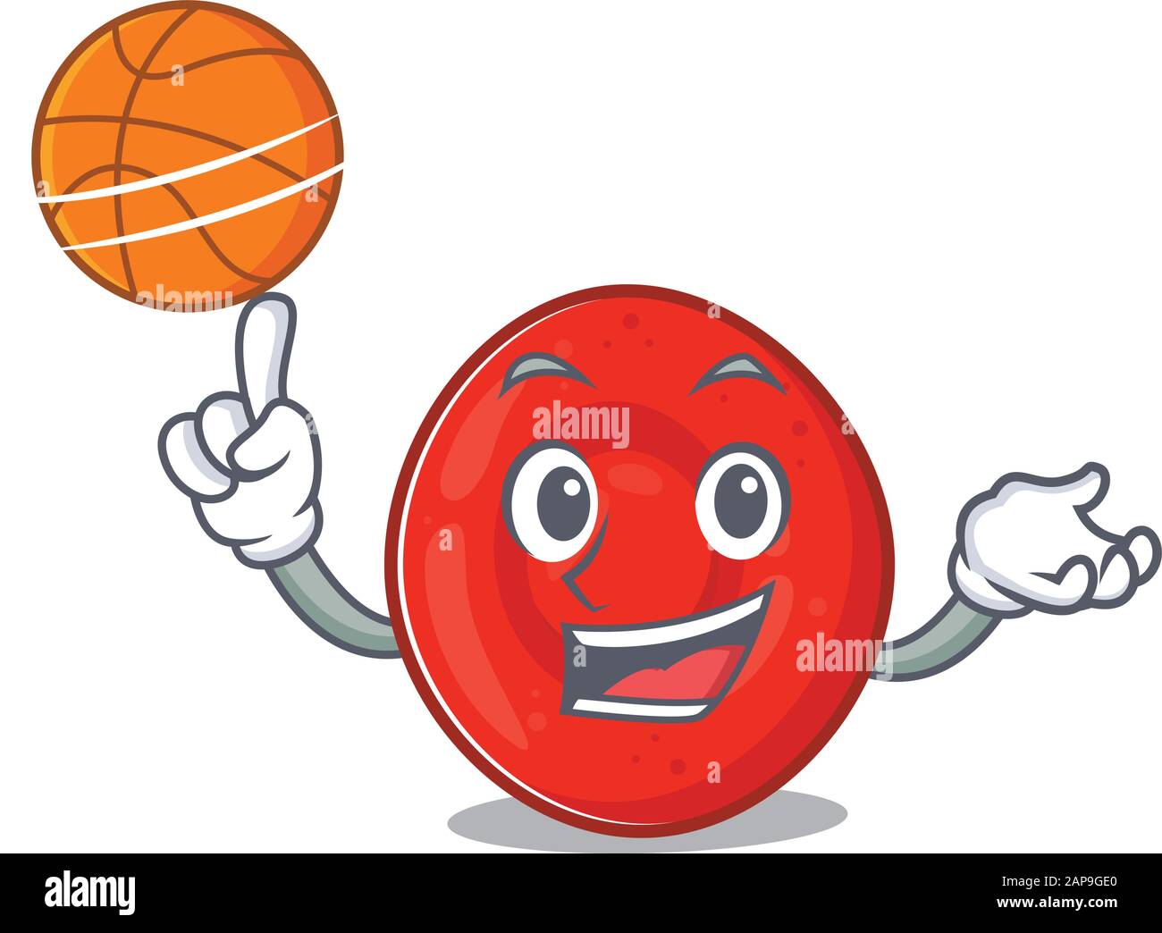 A mascot picture of erythrocyte cell cartoon character playing ...