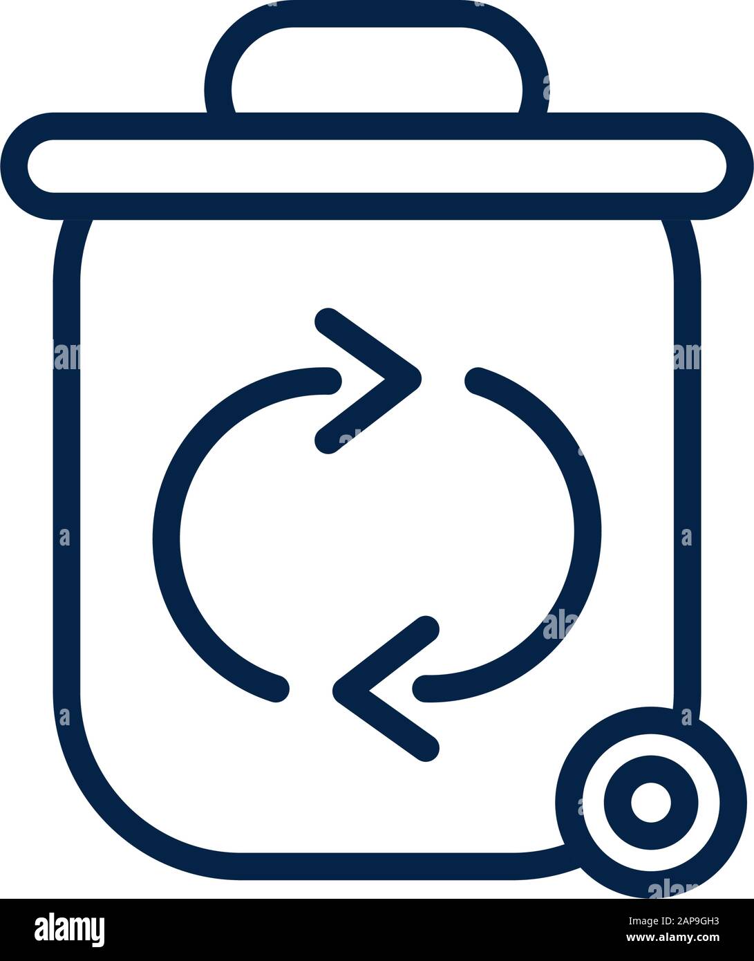 waste bin recycle ecology environment icon linear vector illustration ... waste bin recycle ecology environment icon linear vector illustration ...