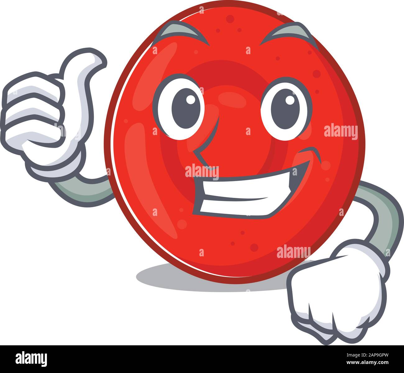 Cheerfully erythrocyte cell making Thumbs up gesture Stock Vector Image ...