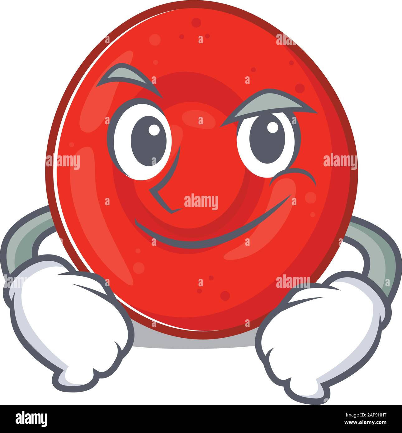 Cool erythrocyte cell mascot character with Smirking face Stock Vector ...