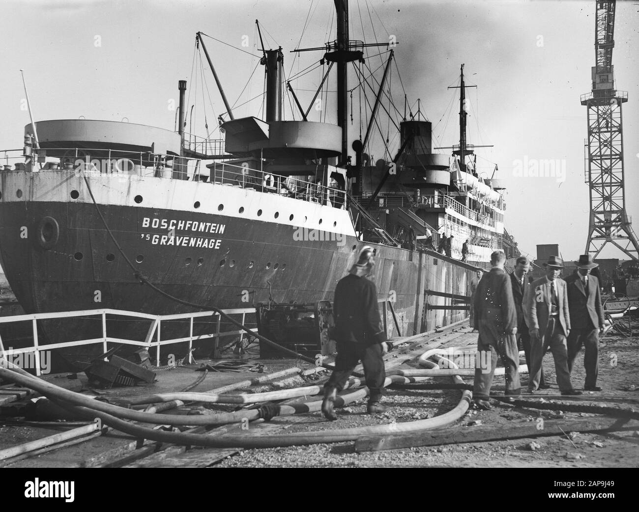 Amsterdam ship fire Black and White Stock Photos & Images - Alamy