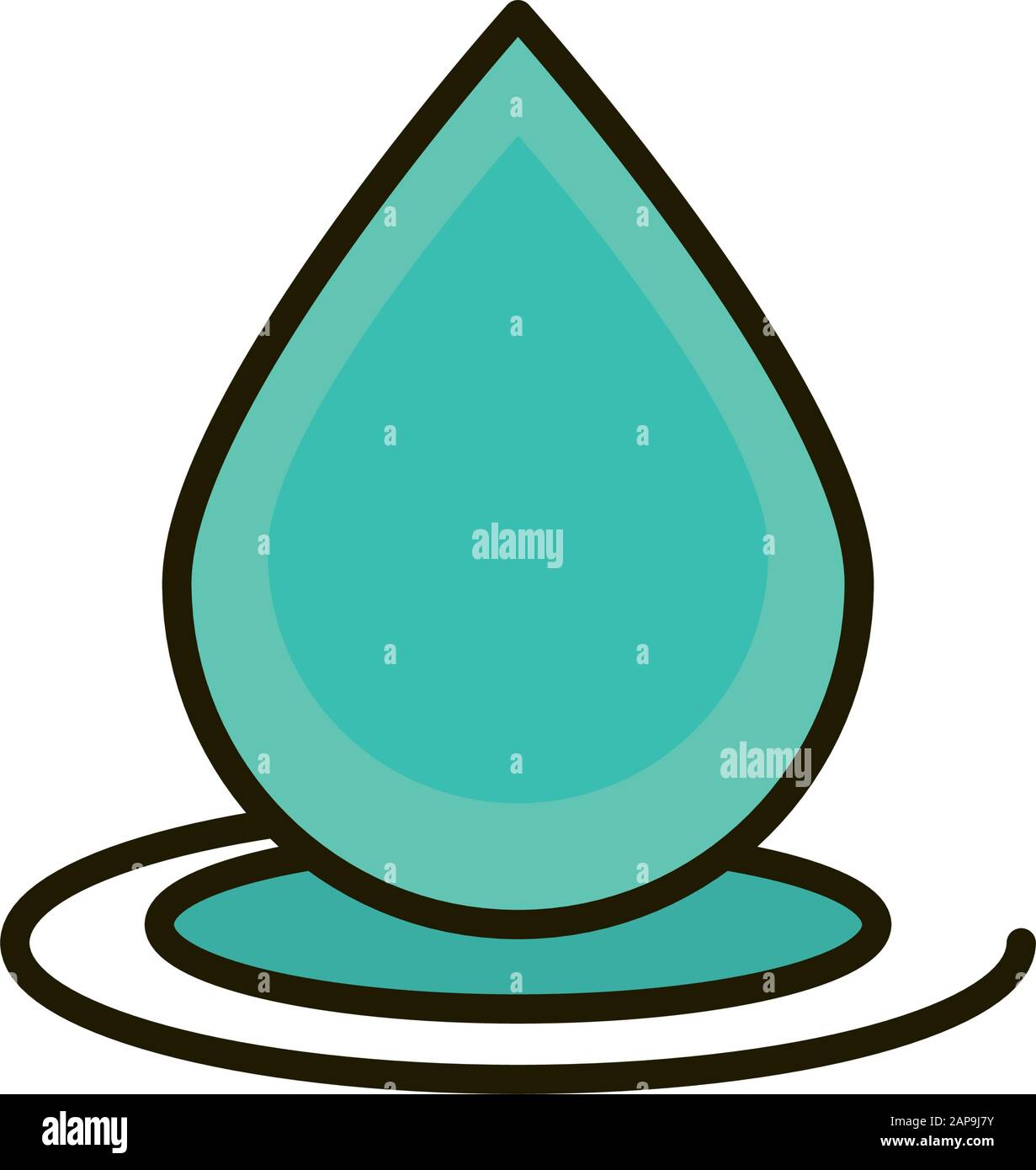 drops water liquid nature drawing vector illustration Stock Vector ...