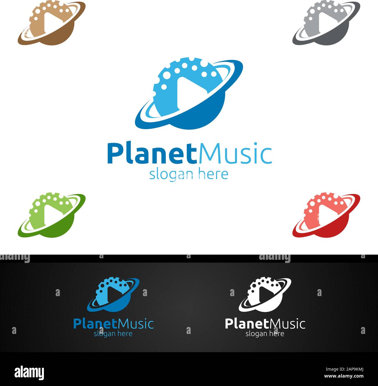 Planet Music Logo with Planet and Play Concept Stock Vector Image & Art ...