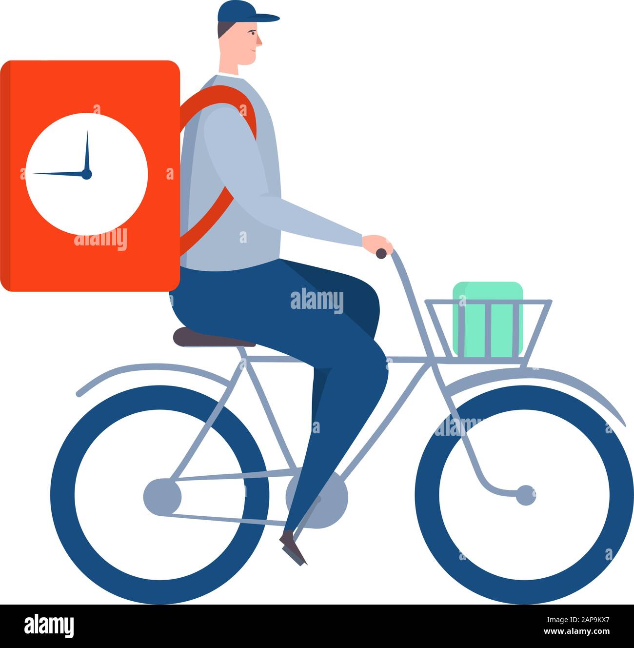 Line delivery man service Stock Vector Images - Alamy
