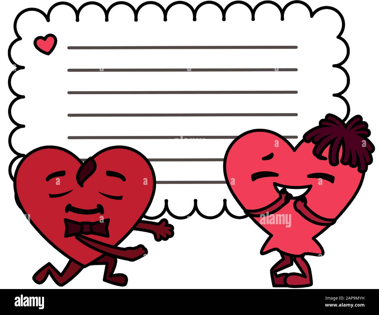 card valentines day with background sheet to write vector illustration ...