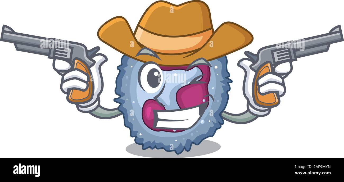 Neutrophil cell dressed as a Cowboy having guns Stock Vector Image ...
