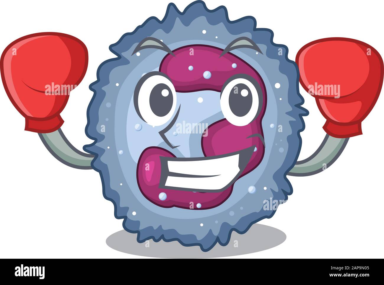 Sporty Boxing neutrophil cell mascot character style Stock Vector Image ...
