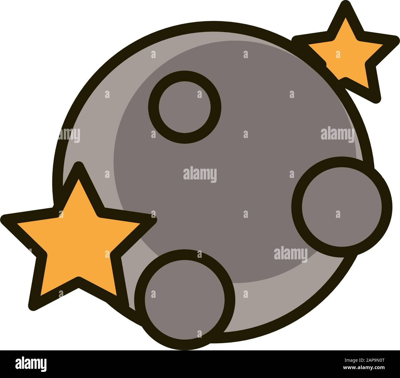 planet stars universe nature drawing vector illustration Stock Vector ...