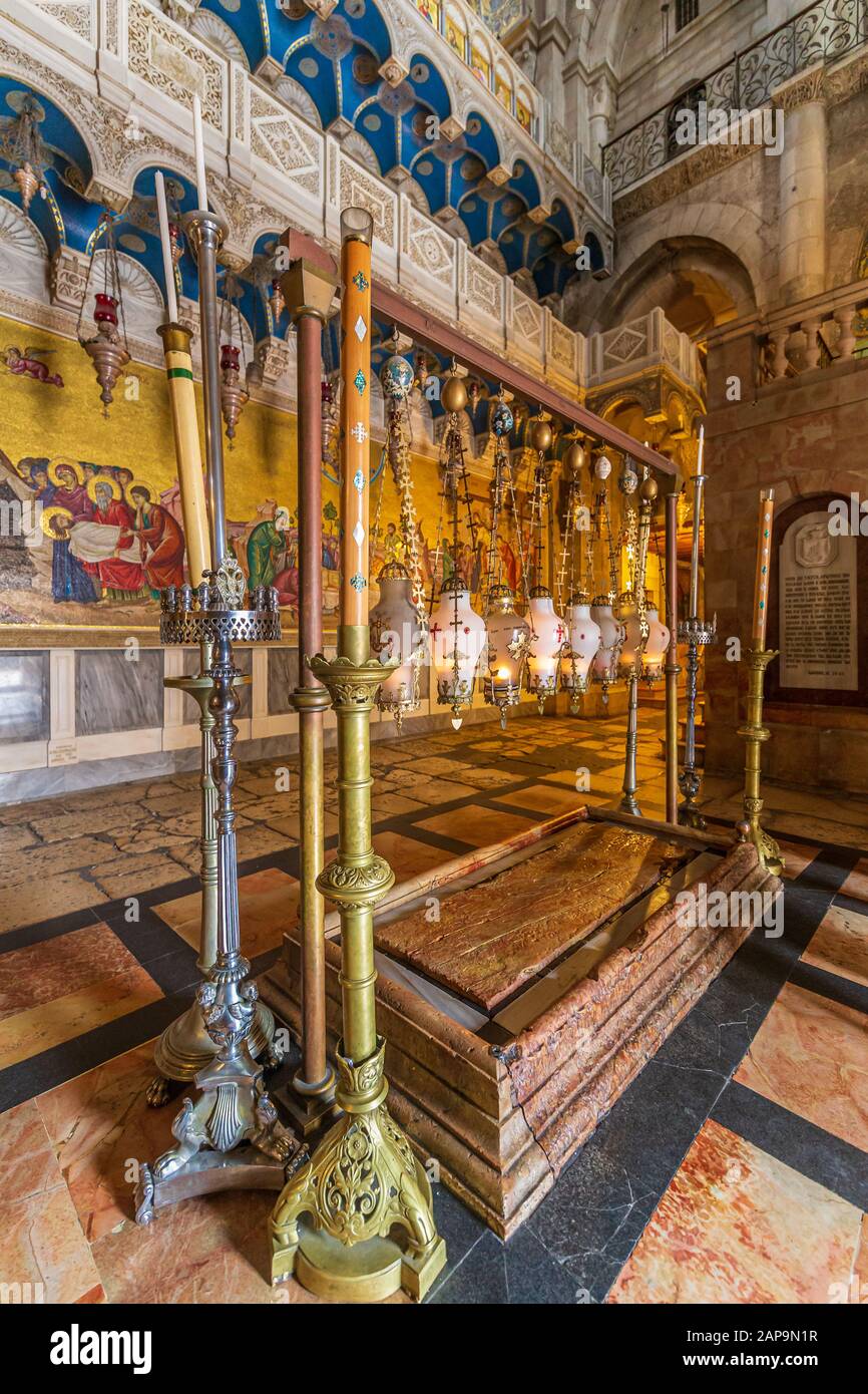 The Stone of the Anointing (The Stone of Unction) in Church of the ...