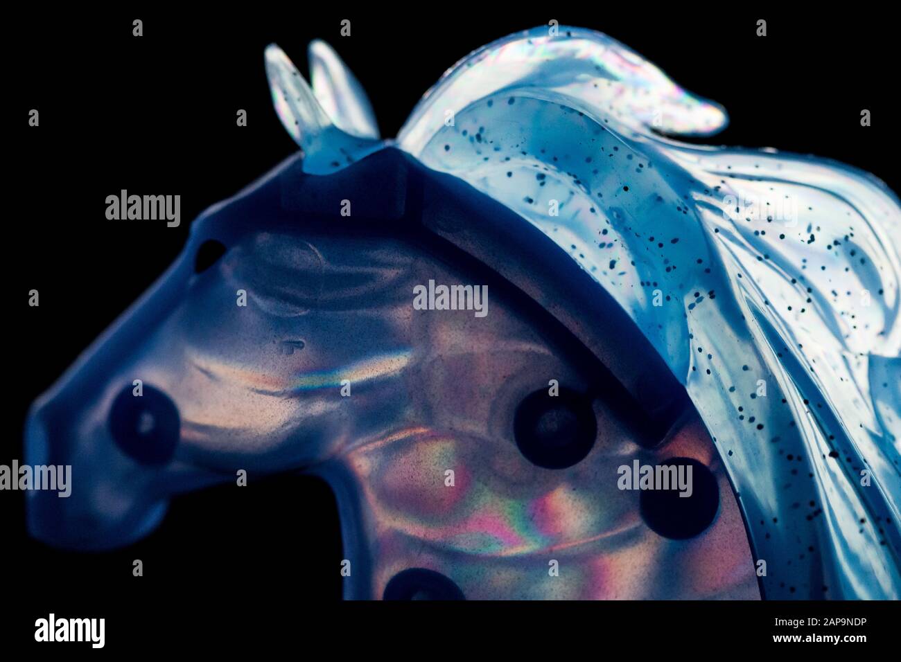 Equine plastic translucent animal horse silhouette on a cross ...