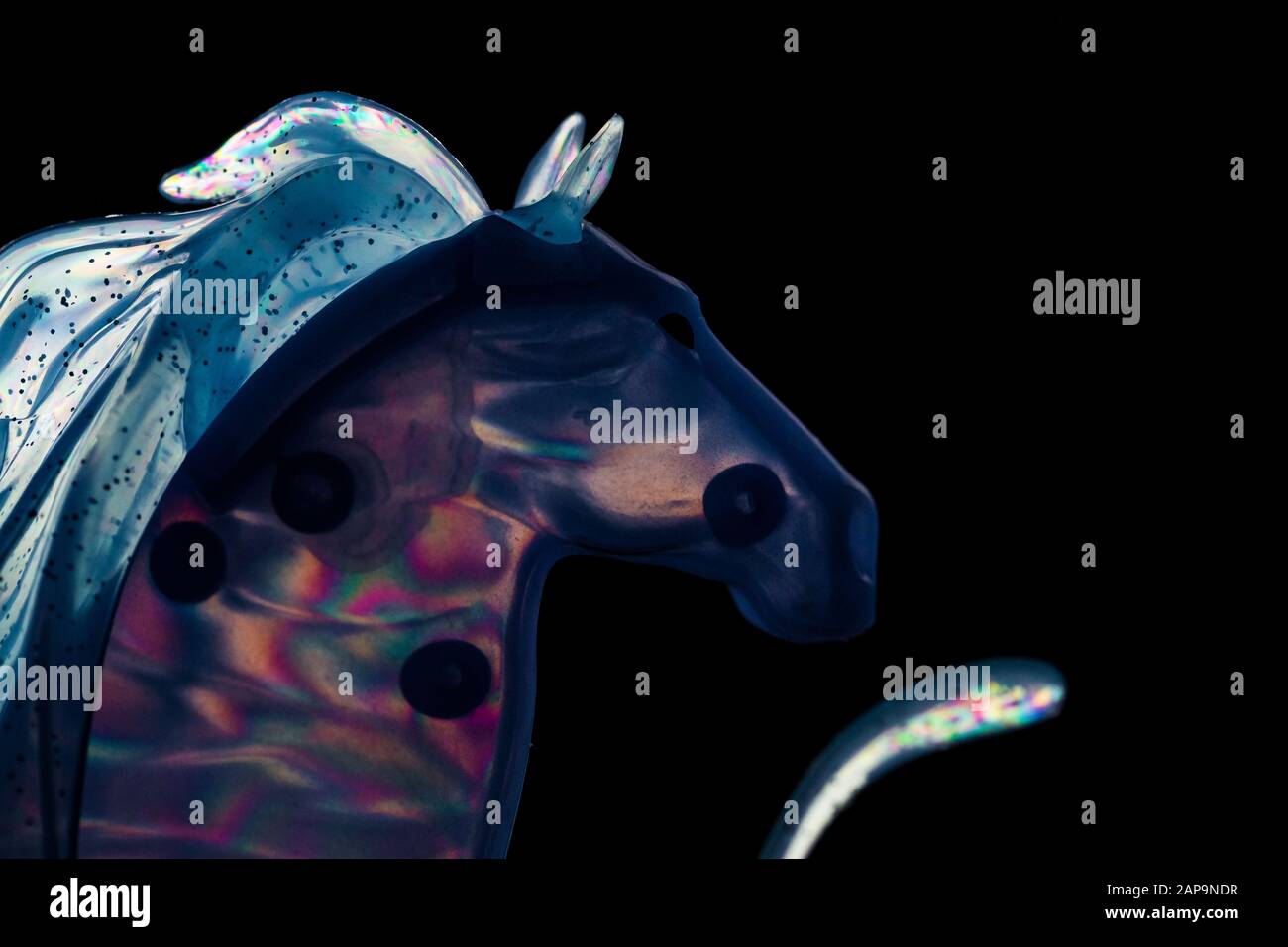 Equine plastic translucent animal horse silhouette on a cross ...