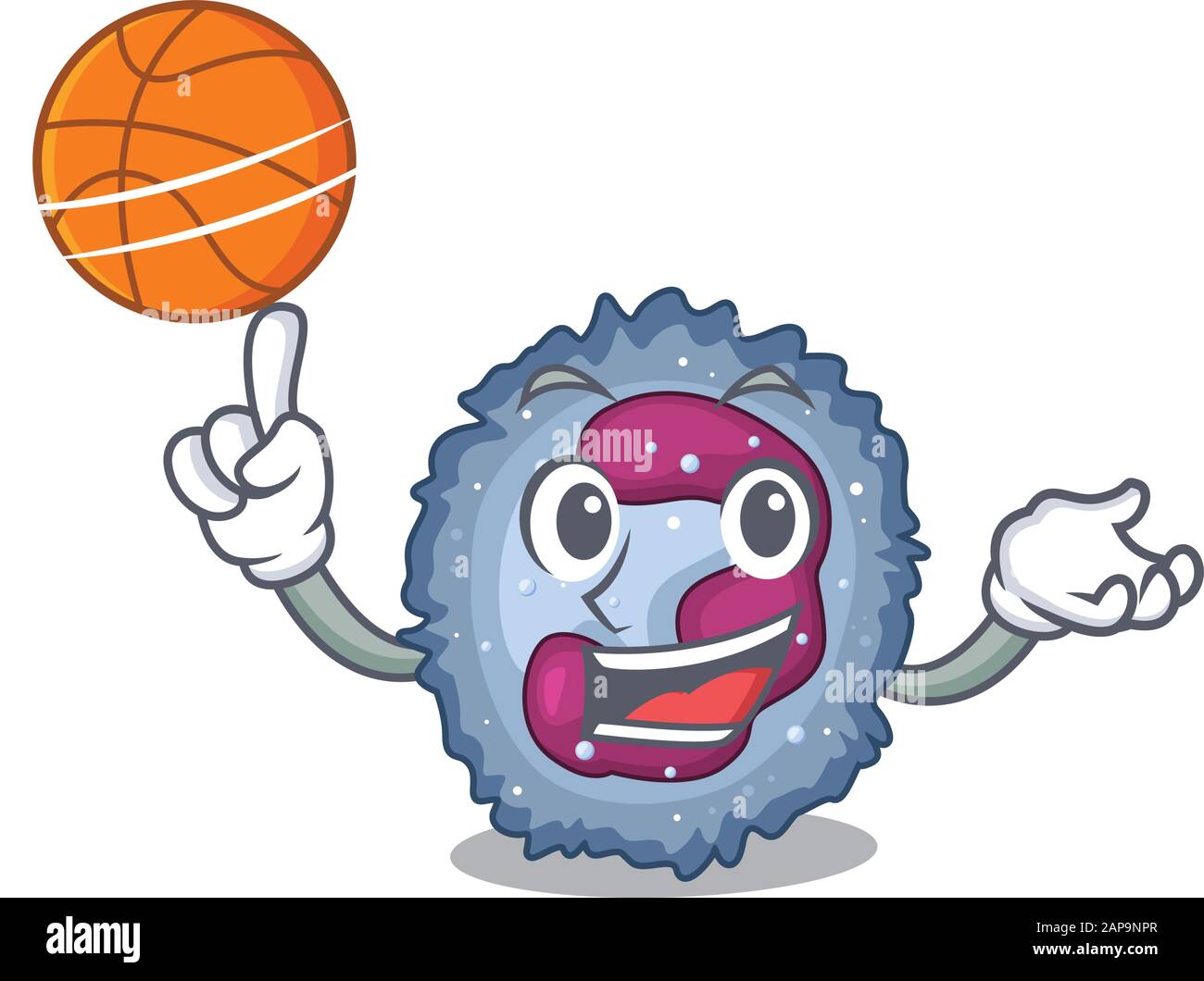 A mascot picture of neutrophil cell cartoon character playing ...