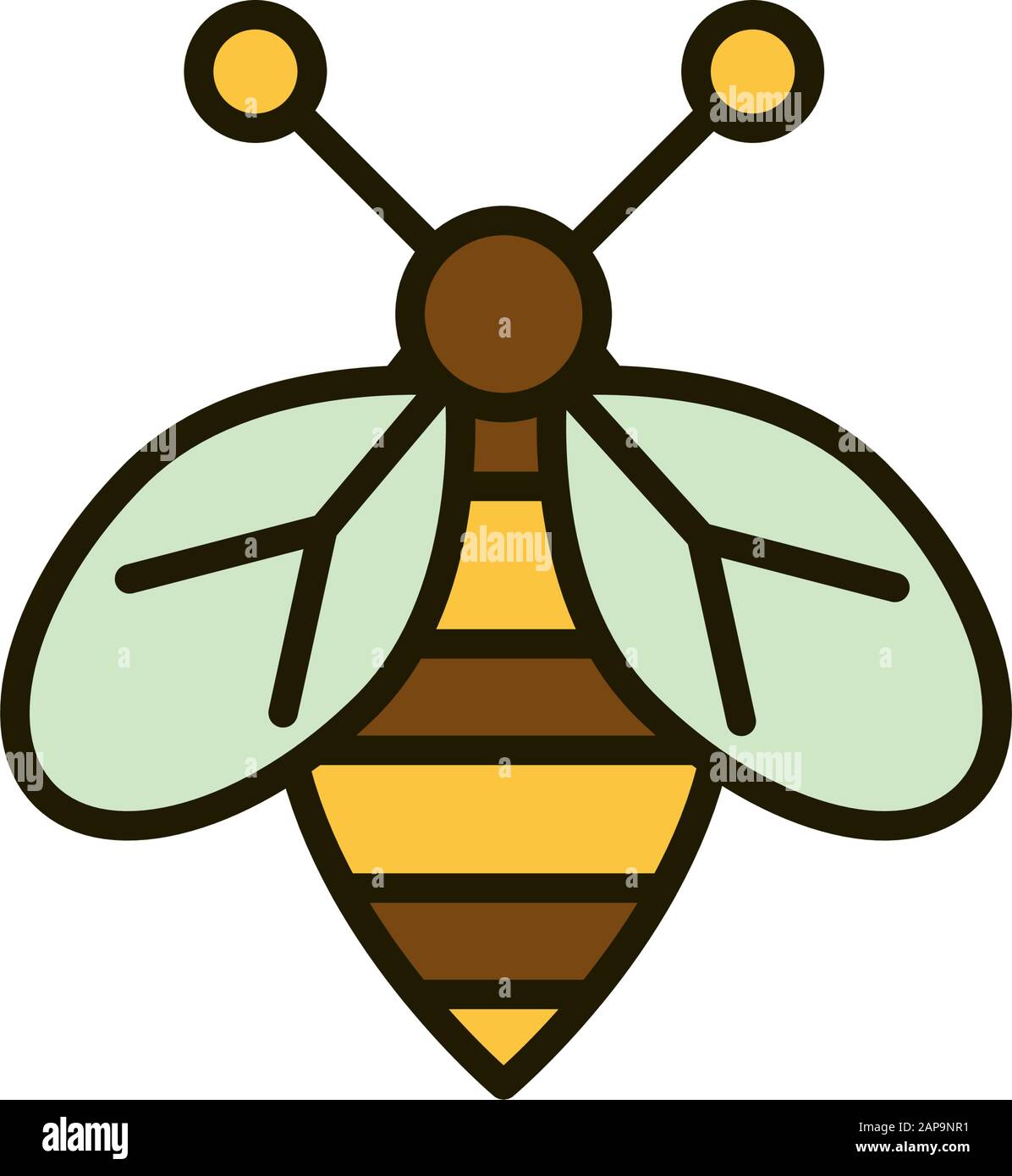 bee insect wildlife nature drawing vector illustration Stock Vector ...