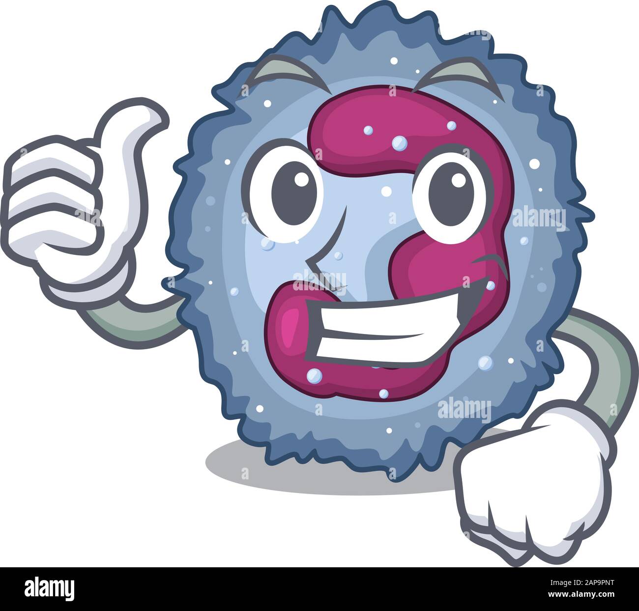 Cheerfully neutrophil cell making Thumbs up gesture Stock Vector Image ...
