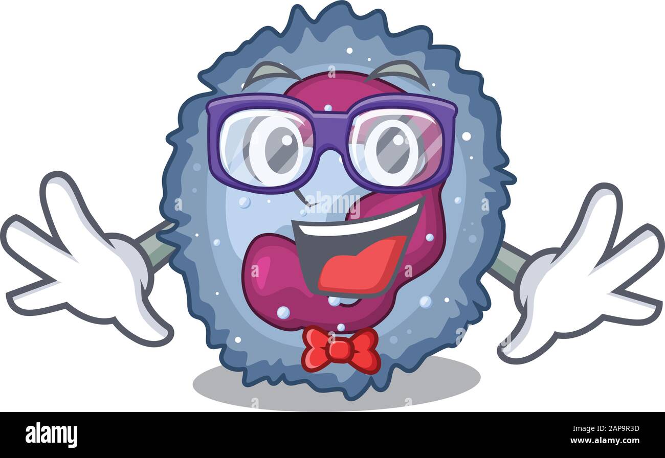 cartoon character of Geek neutrophil cell design Stock Vector Image ...