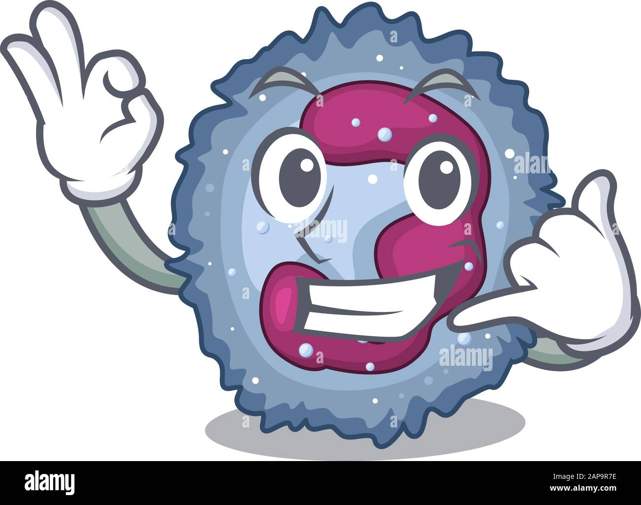 Call me funny neutrophil cell mascot picture style Stock Vector Image ...