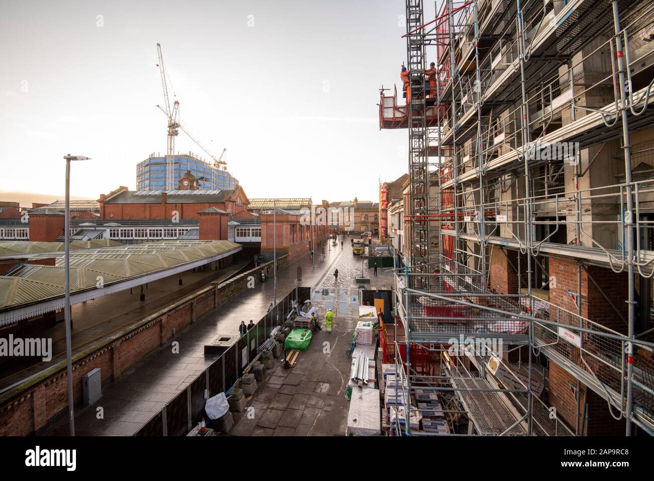 A view of Station Street in Nottingham City South Side, Nottinghamshire ...