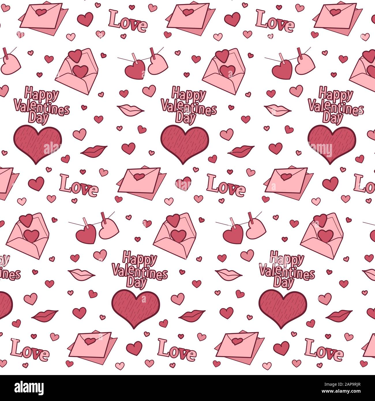 Kiss pattern Stock Vector Images - Alamy