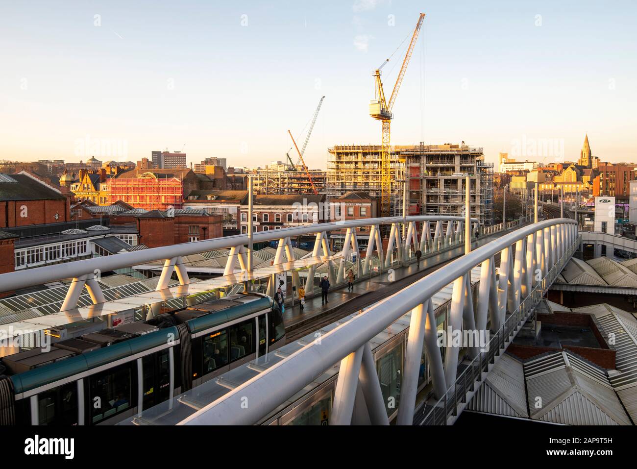 Nottingham City South Side captured from the roof of the station car ...