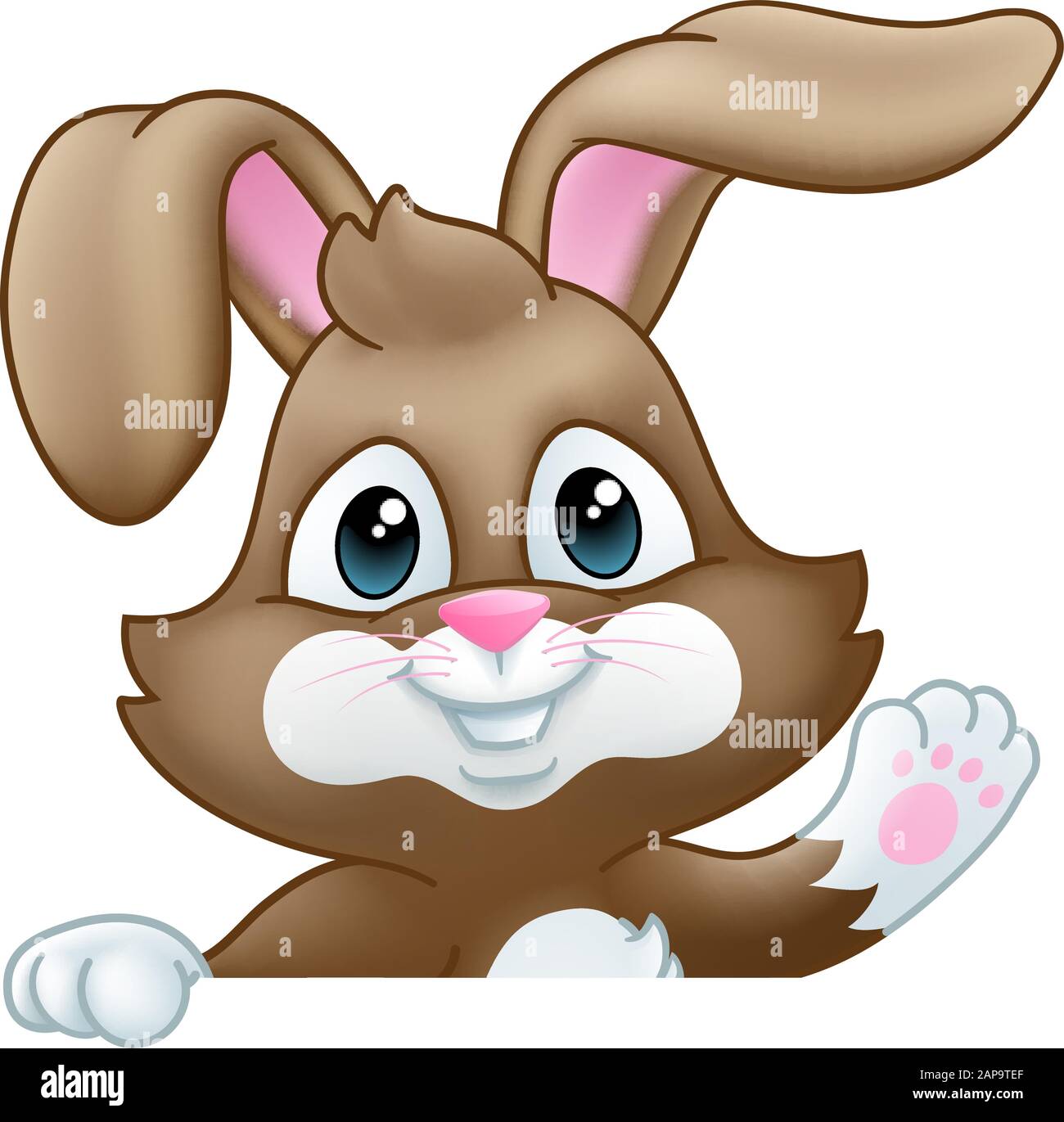 Easter Bunny Rabbit Cartoon Sign Stock Vector Image & Art - Alamy