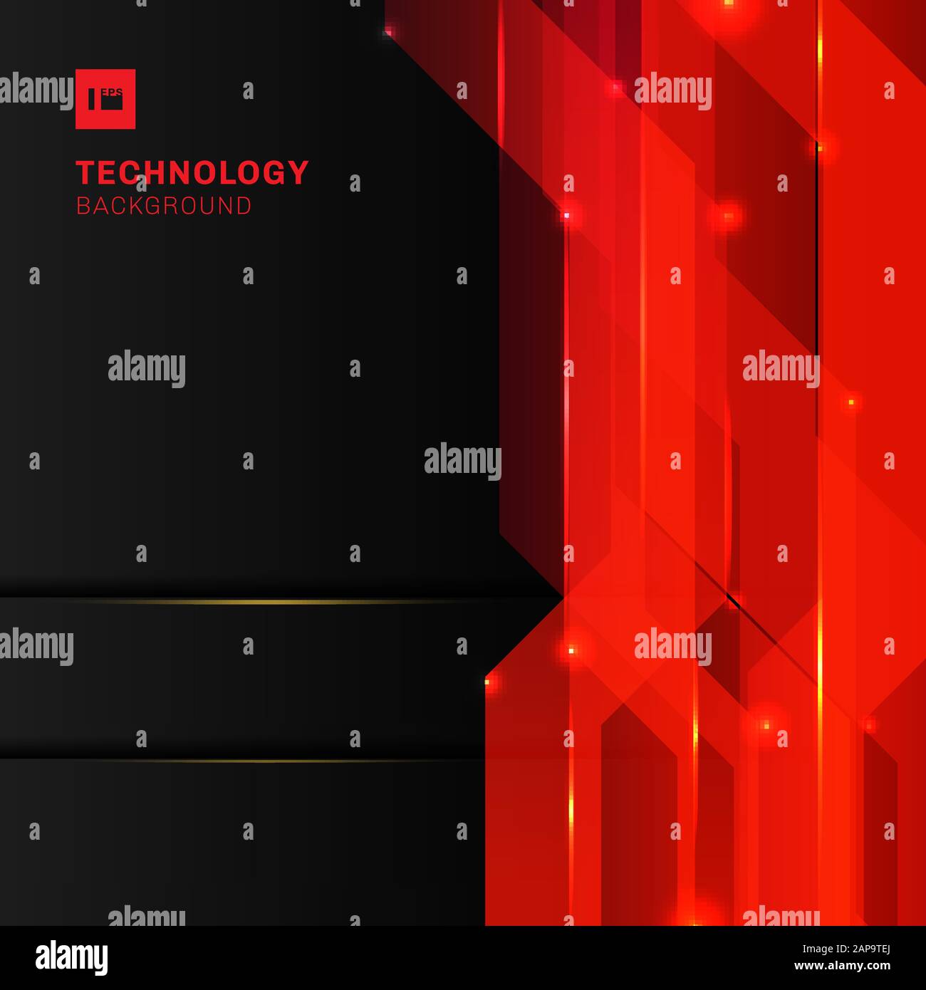 Abstract layout modern technology design template red geometric ...