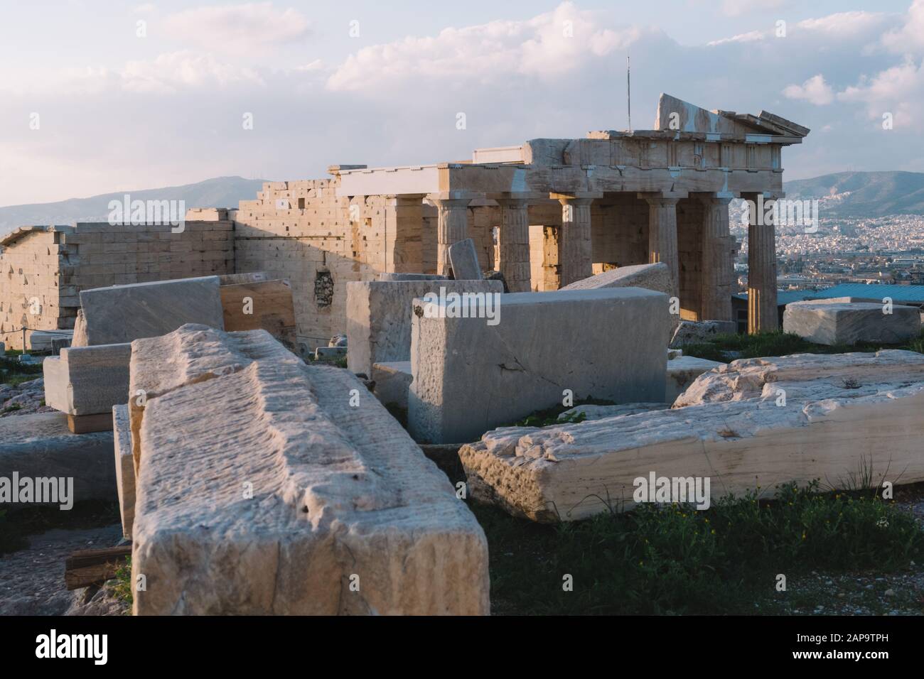 The monumental gateway to the acropolis hi-res stock photography and ...