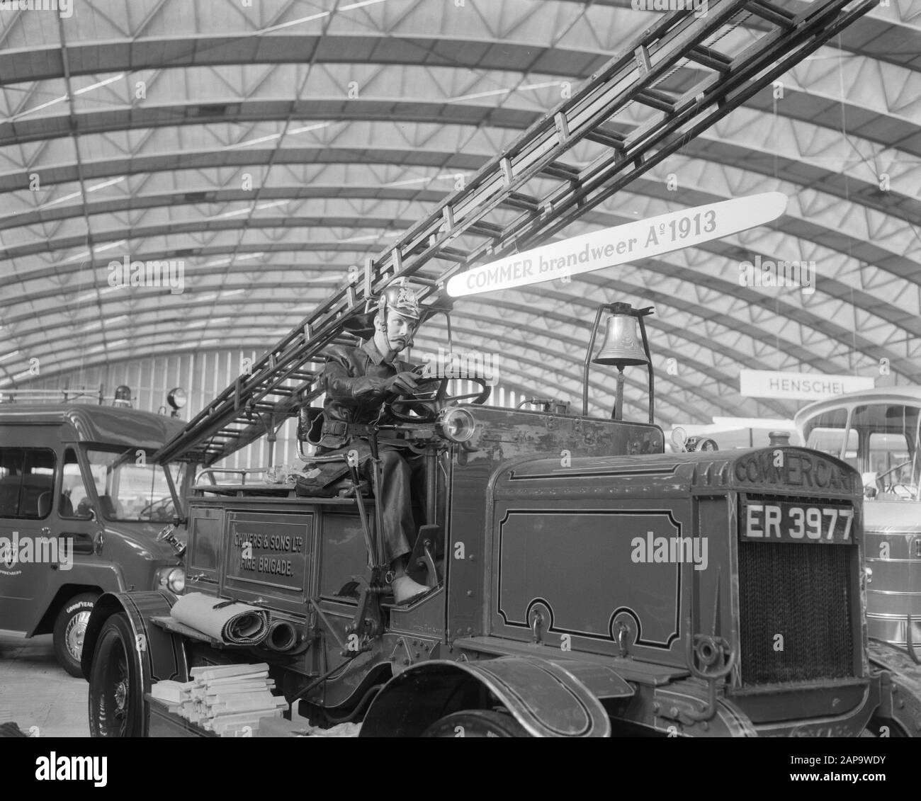 Old fire engine Black and White Stock Photos & Images - Alamy