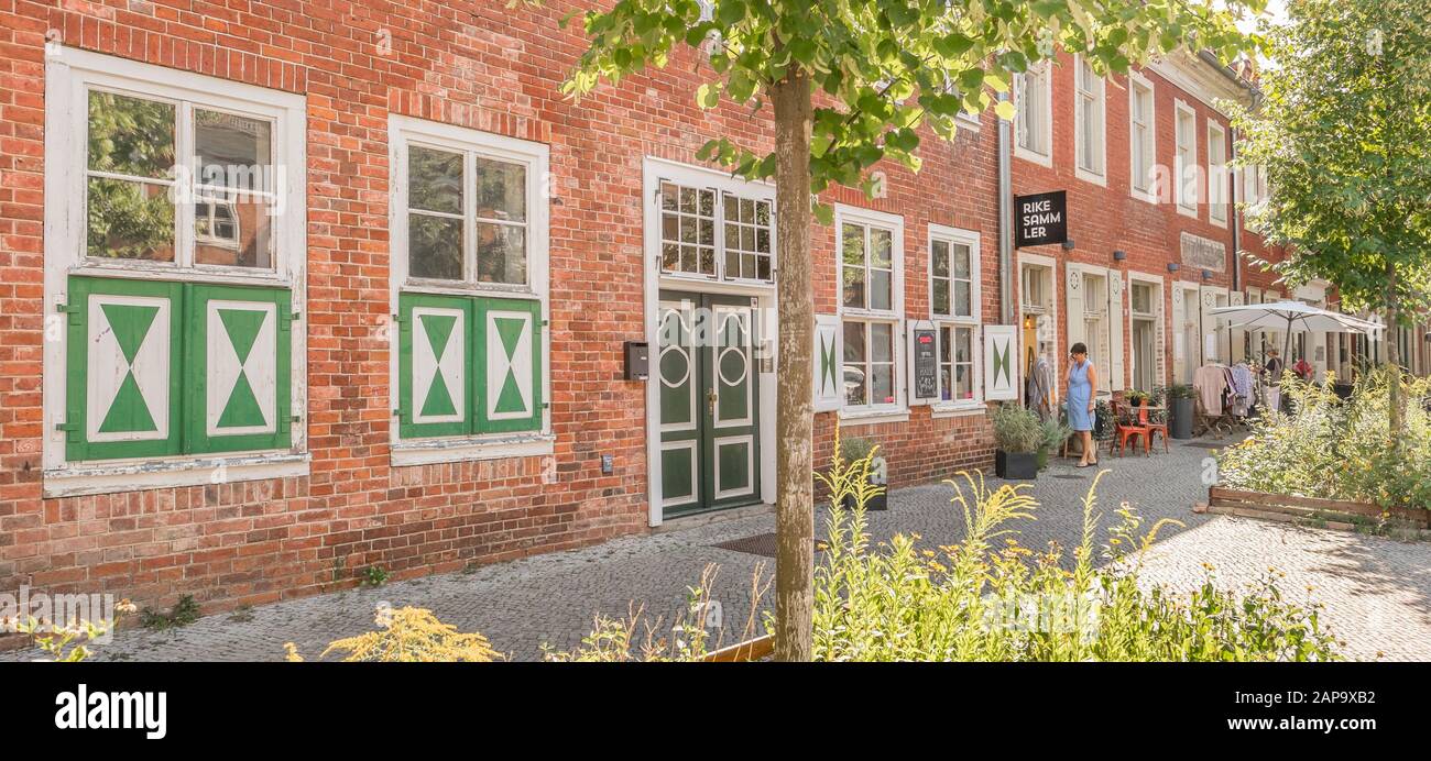 brick architecture facades in the dutch quarter Stock Photo - Alamy