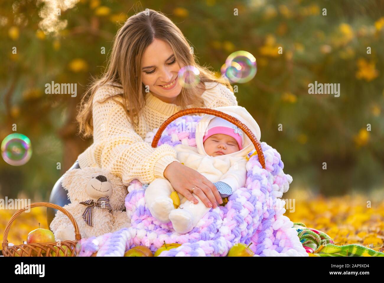 Mom Baby And Bubbles