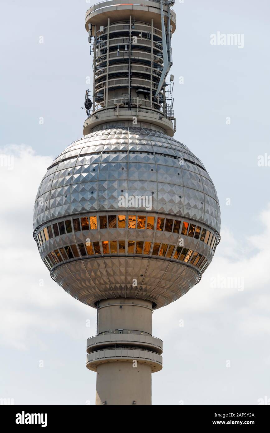 Viewing platform, Berlin television tower Alex, Berlin-Mitte, Berlin ...