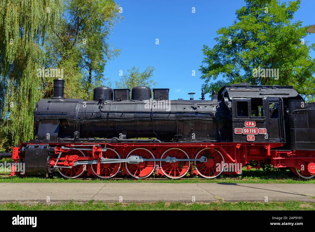 Steam locomotive CFR 50.115, CFR Museum, Reschitz, Banat, Romania Stock ...