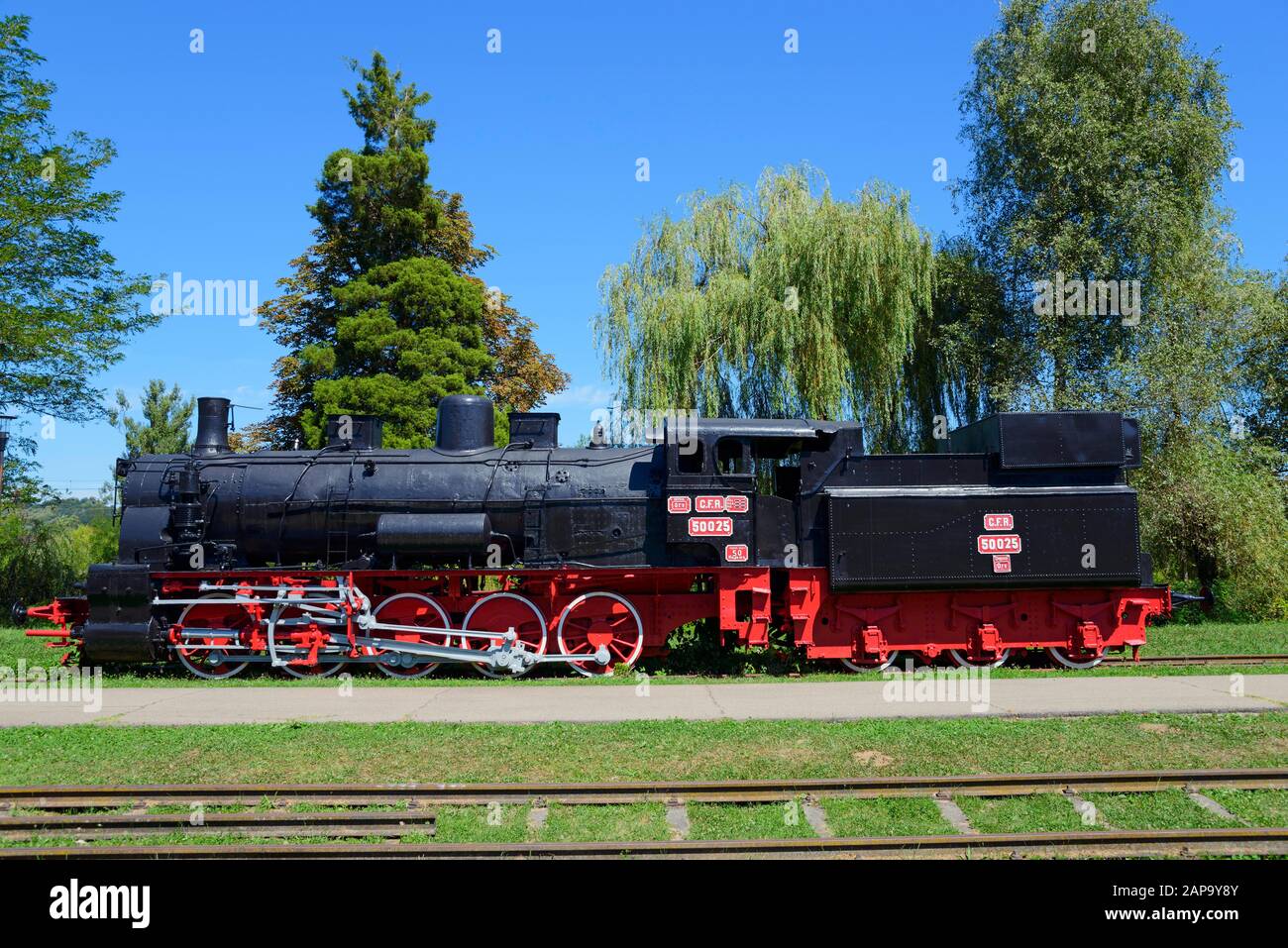 Steam locomotive CFR 50.115, CFR Museum, Reschitz, Banat, Romania Stock ...
