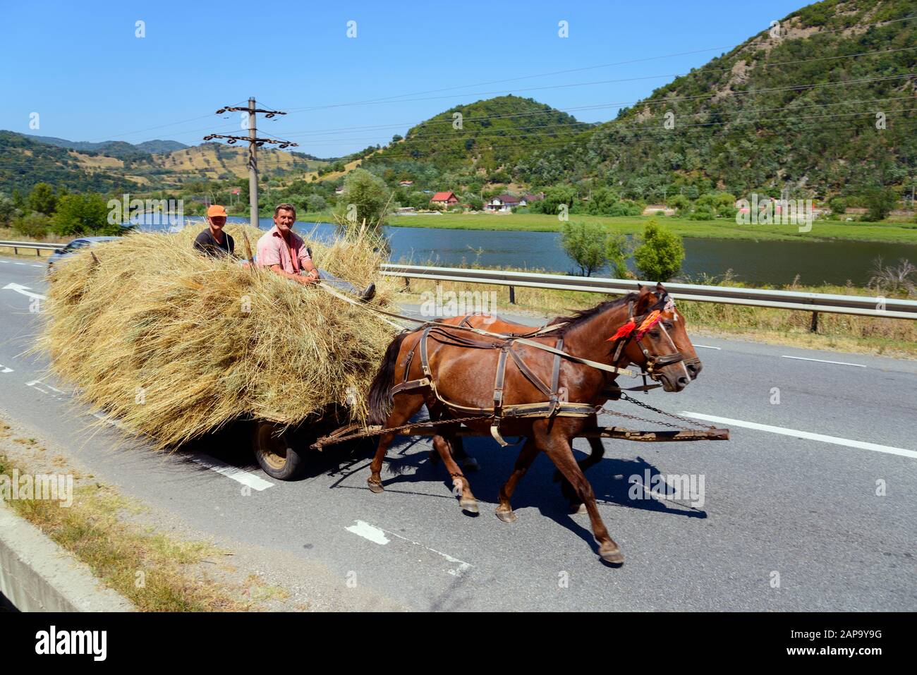 Horse and hay cart hi-res stock photography and images - Alamy