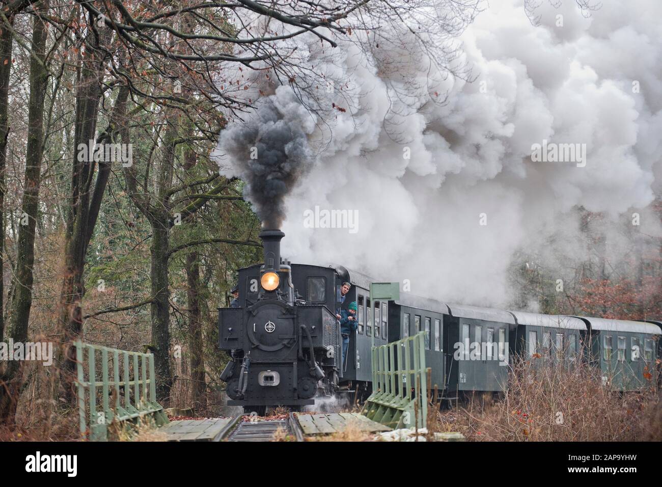 Steaming museum railway steyrtalbahn with steam locomotive hi-res stock ...