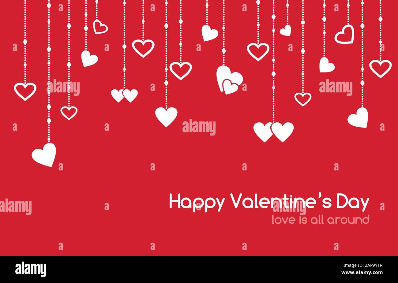 Vector red greeting card for Valentines Day Stock Vector Image & Art ...
