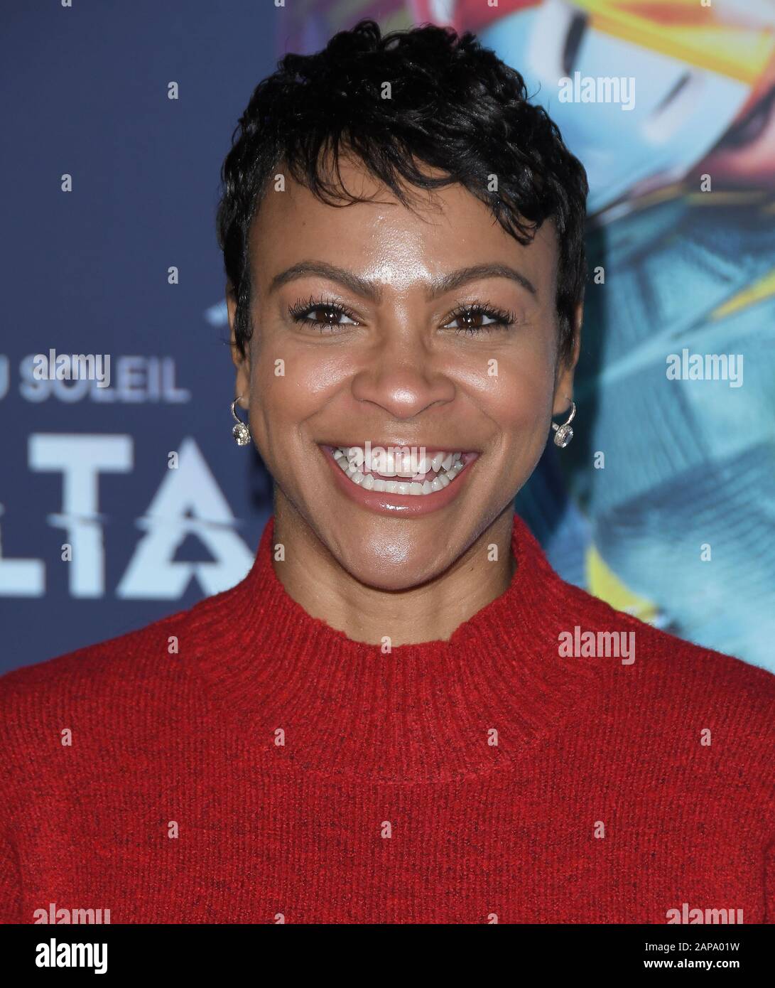 Los Angeles, USA. 21st Jan, 2020. Carly Hughes arrives at the Cirque Du ...