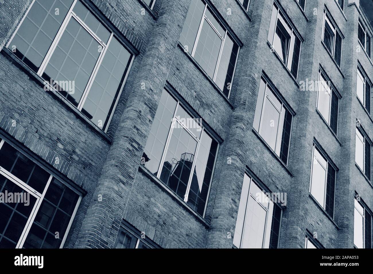 Reflection off glass window, London, England Stock Photo - Alamy