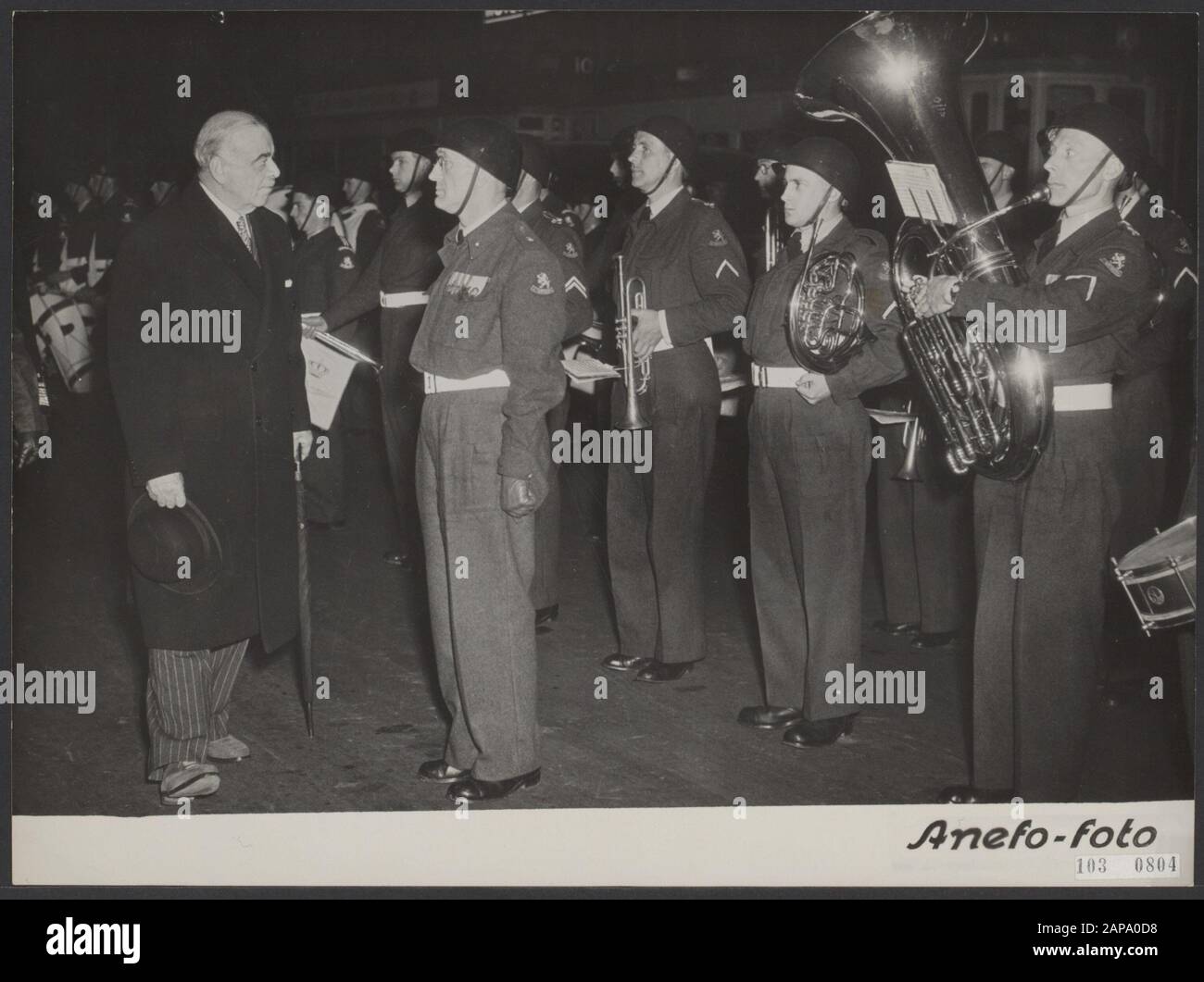 Arrival at station Hollands Rail of Lord Ismay, Secretary General of ...