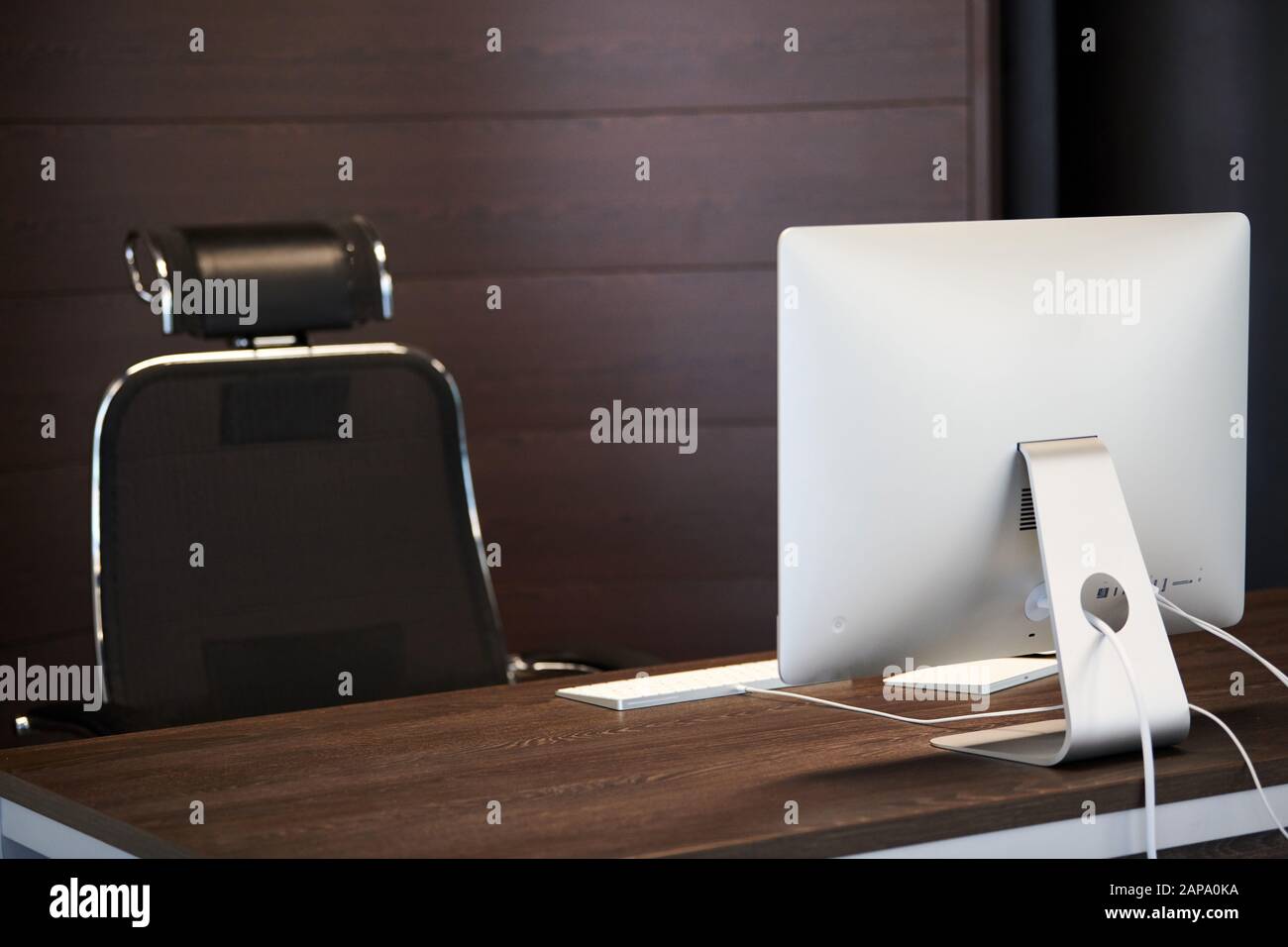Modern workplace. Office work place for designer. Minimal desktop area ...