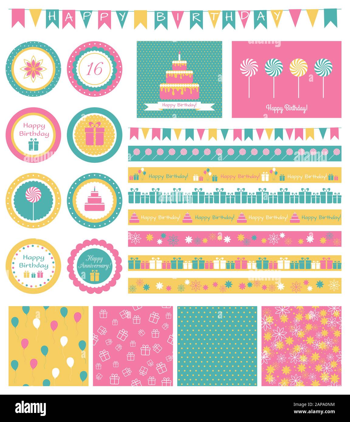 Birthday design hi-res stock photography and images - Alamy