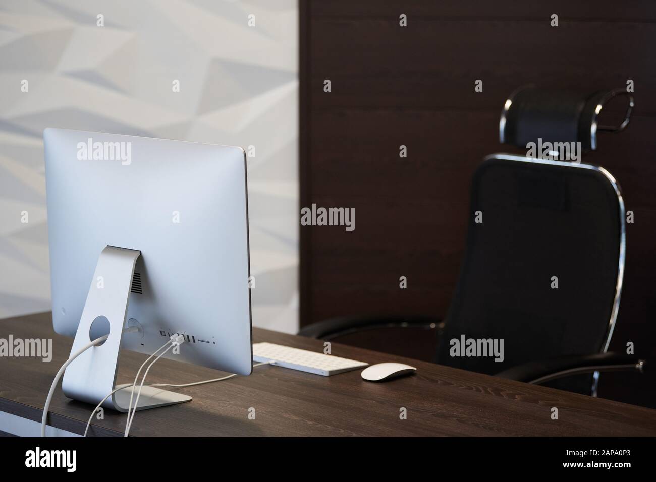 Modern workplace. Office work place for designer. Minimal desktop area ...