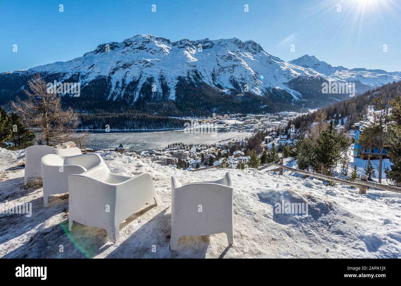 City view St Moritz Switzerland Stock Photo - Alamy